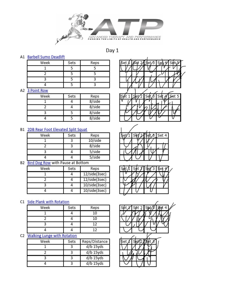 Barbell Sumo Deadlift: Week Sets Reps Set 1 Set 2 Set 3 Set 4 Set 5 | PDF | Physical Exercise ...