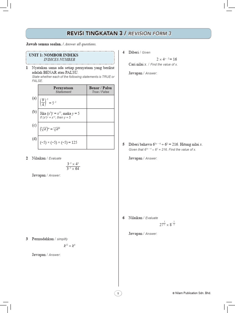 Revisi Matematik Ting 3 Pdf Interest Credit