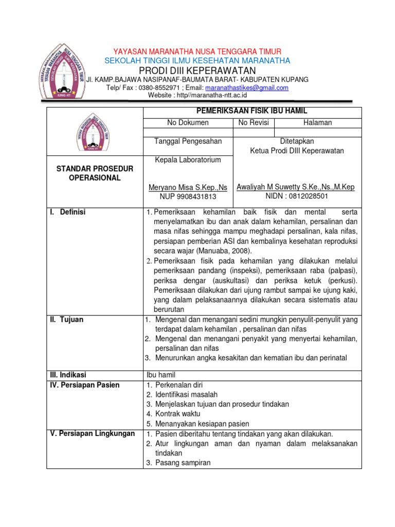 Sop Pemfis Bumil | PDF