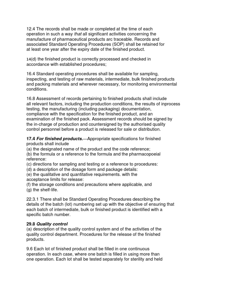 Finished Product | PDF | Shelf Life | Specification (Technical Standard)