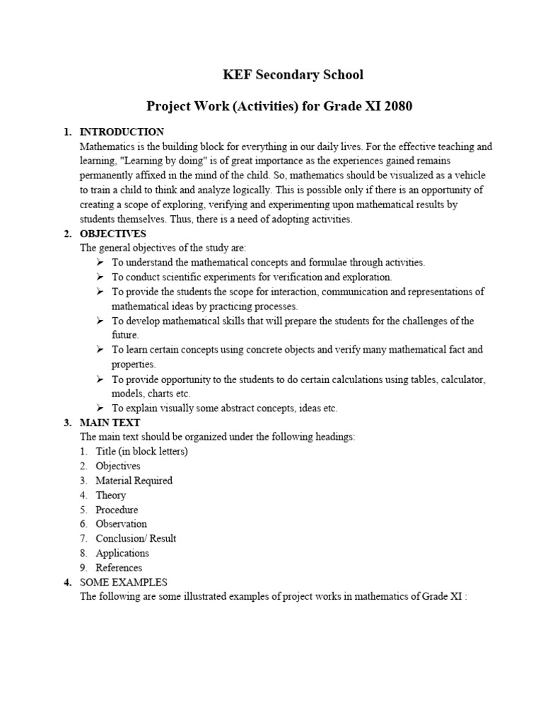 Maths Project Class 11 | Download Free PDF | Mathematics | Concept