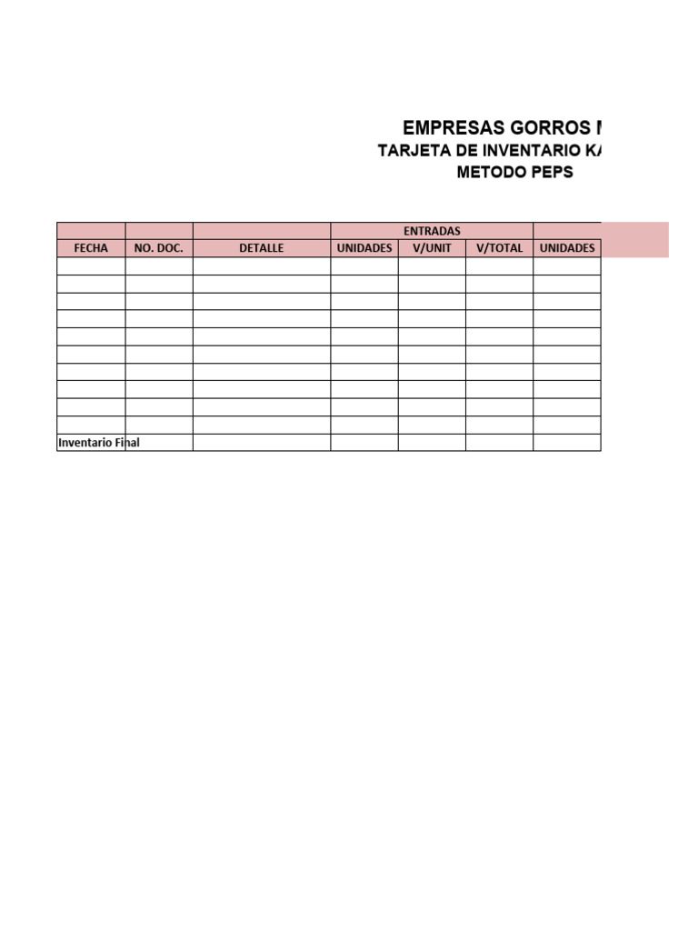 Plantilla Kardex | PDF