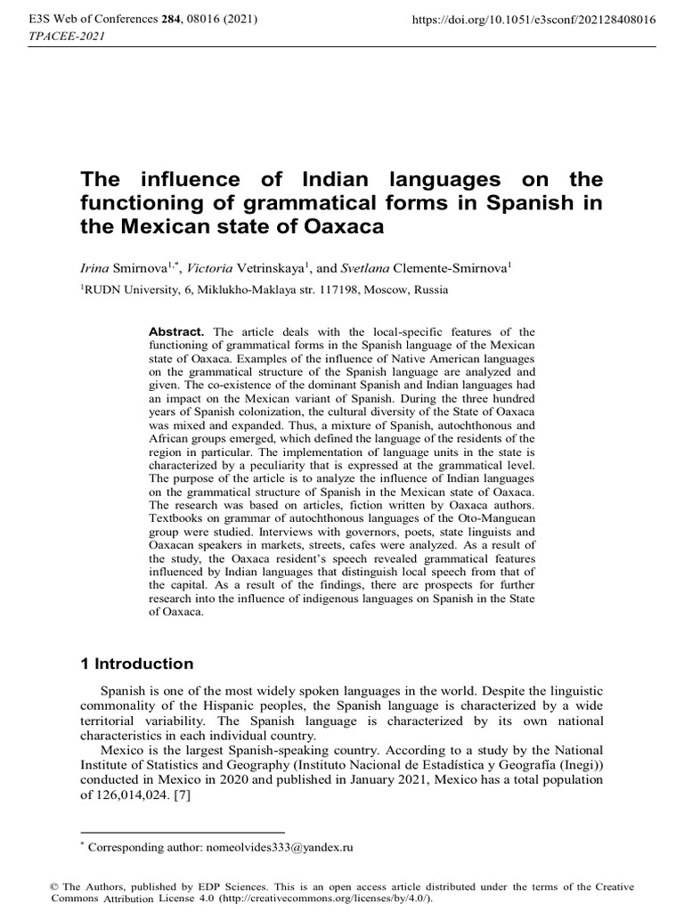 The_influence_of_Indian_languages_on_the_functioni | PDF | Spanish ...