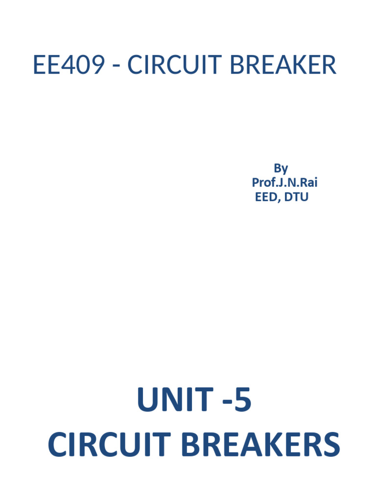 Circuit Breaker | Download Free PDF | Electric Arc | Capacitor