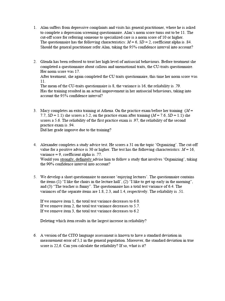 Assessing Psychological Assessments and Reliability | PDF | Statistical ...