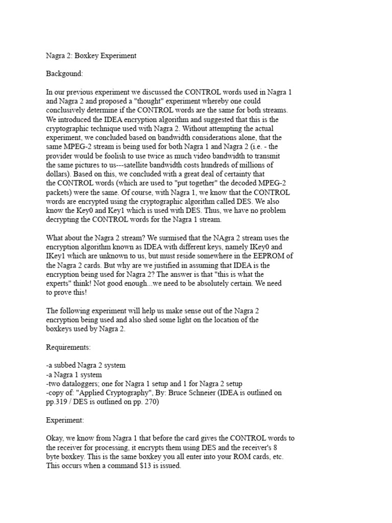 Boxkey Experiment | PDF | Cryptography | Encryption