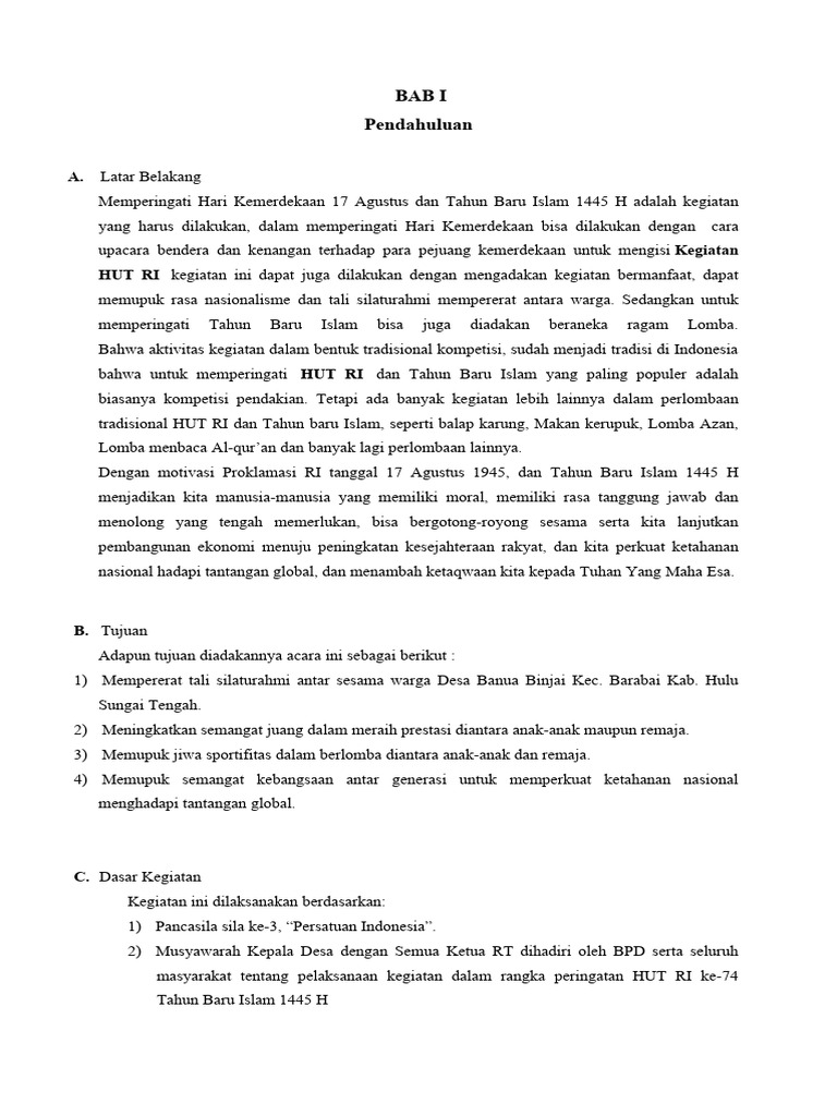 Proposal Hut Ri 2023 | PDF