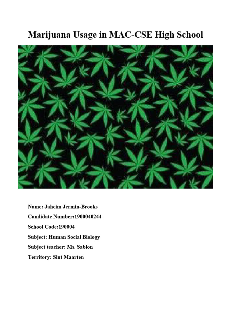 HSB SBA Marijuana 5@1 | Download Free PDF | Psychoactive Drugs | Cannabis