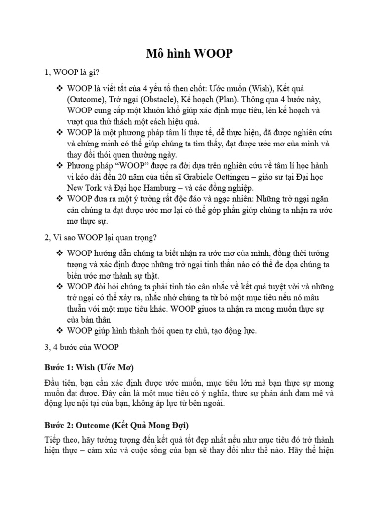 WOOP - Cao Tiến Đạt - 20221168 | PDF