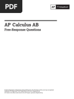 Ap Calculus Ab FRQ 2017 | PDF | Mathematical Analysis | Calculus