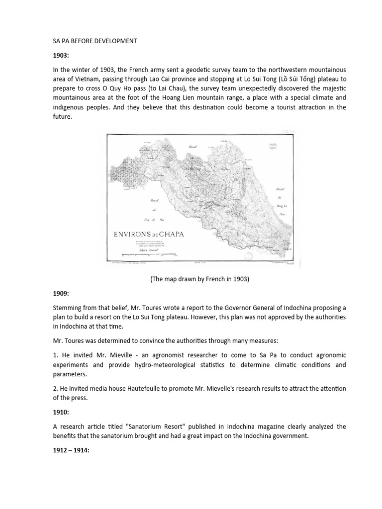 Sa Pa's Historical Tourism Development | PDF | Tourism | French Indochina