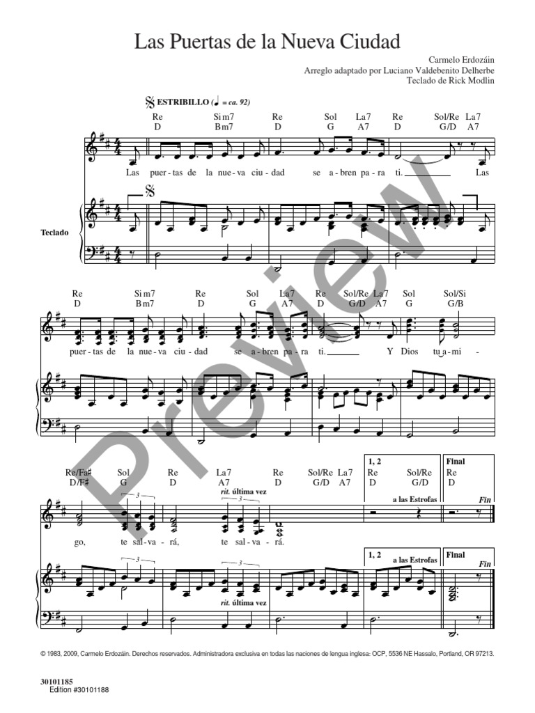 O44-Las Puertas de La Nueva Ciudad Partitura y Acordes | PDF