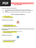 Code 10/14 Learners Licence Test Questions | PDF | Traffic ...