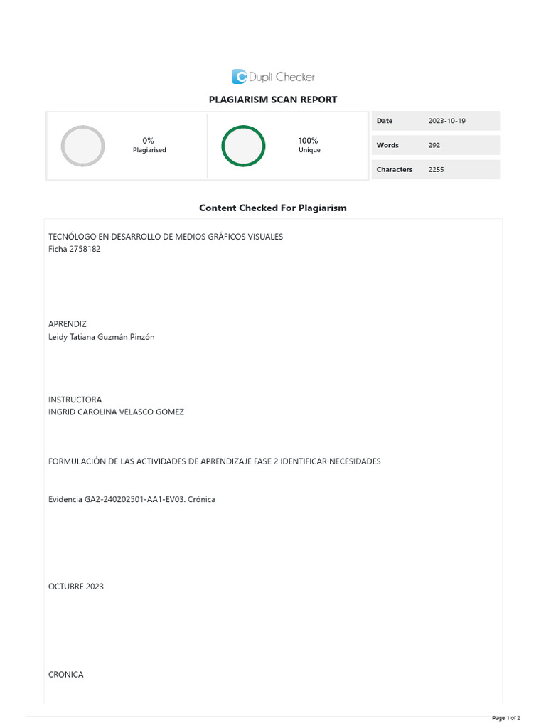 Evidencia GA2 240202501 AA1 EV03. Crónica | PDF | Liberal Arts ...