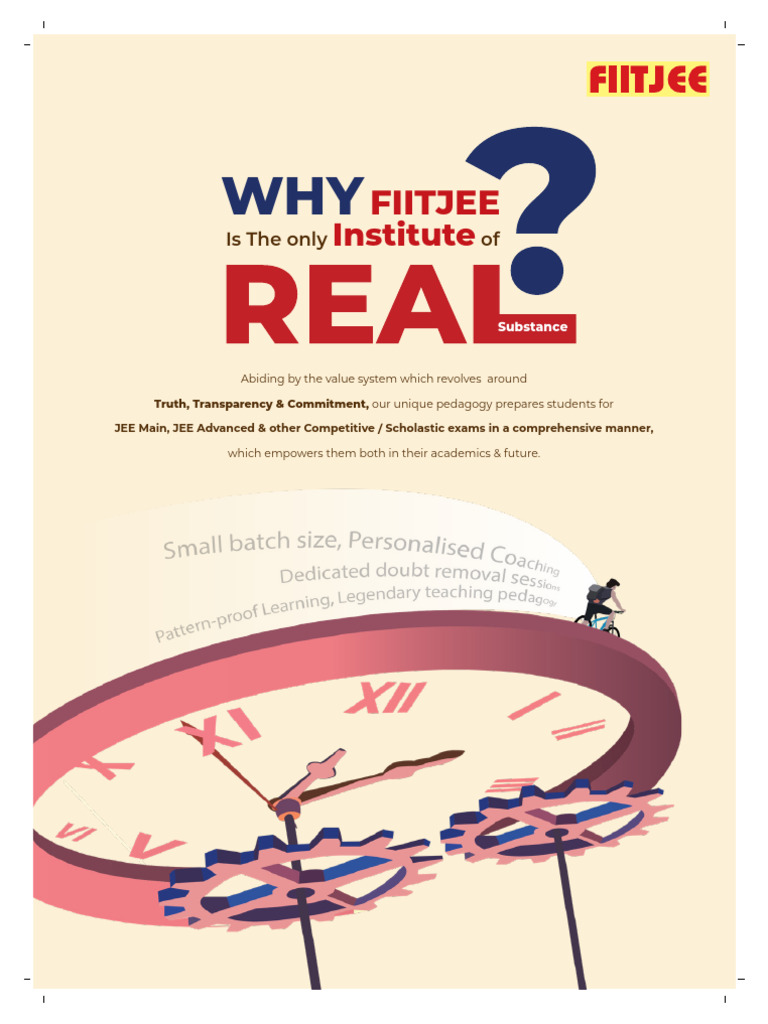 Why Fiitjee | Download Free PDF | Guru | Educational Technology