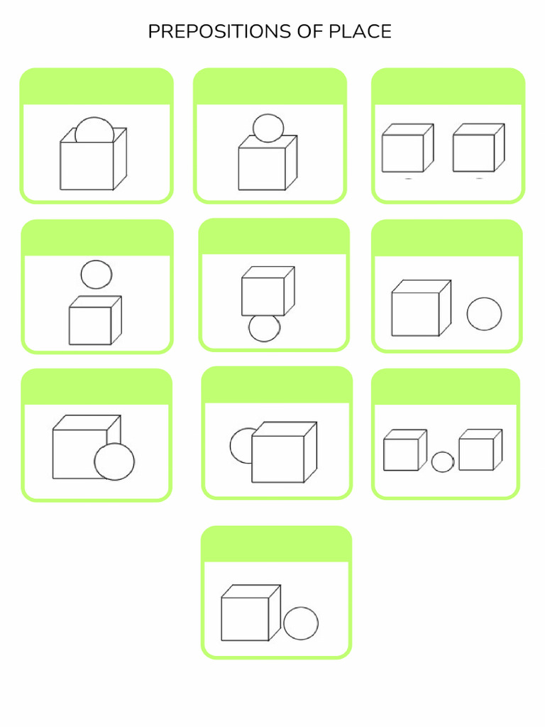 PREPOSITION OF PLACE 4th Grade | PDF