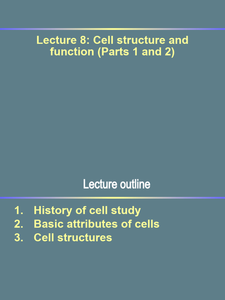 Cell Parts and Function | PDF | Endoplasmic Reticulum | Cell (Biology)