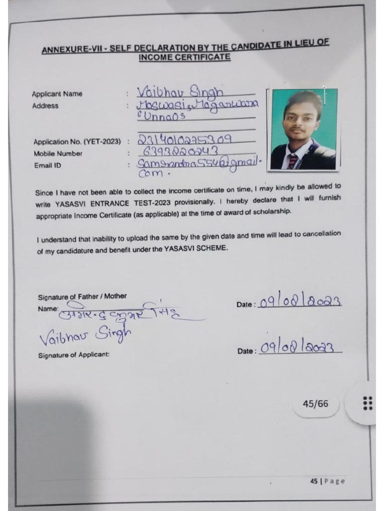 VAIBHAV INCOME CERTIFICATE - 11zon | PDF