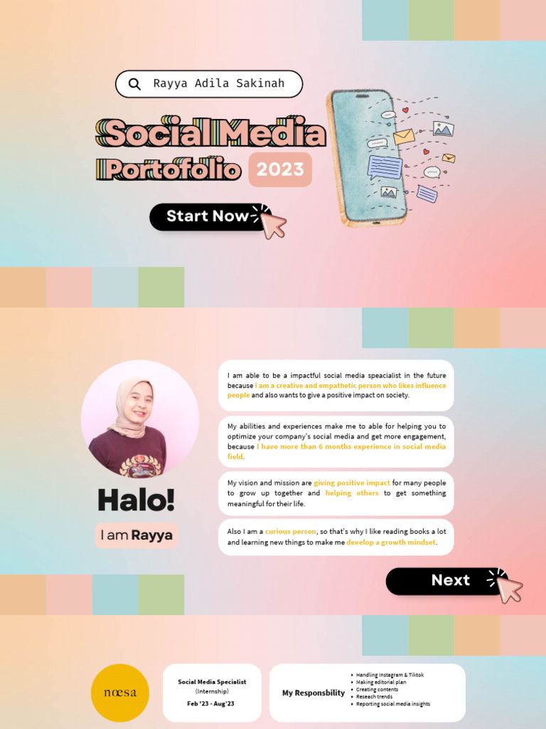 Rayya Adila Sakinh-Social Media Portofolio | PDF | Social Media | Popular Culture & Media Studies
