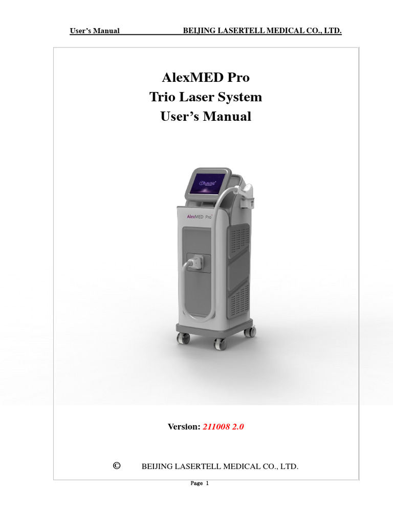 User Manual - AlexMED Pro Trio 600W Software III | PDF | Laser