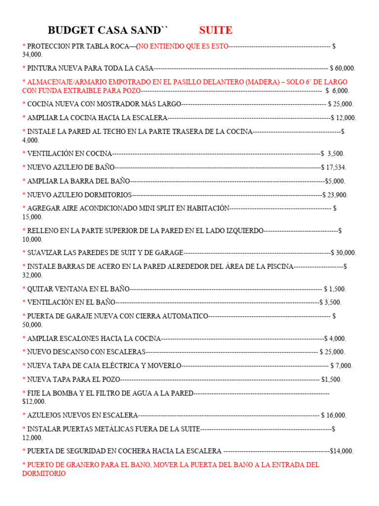 Proyecto Casa Sand | PDF | Bienes manufacturados | Equipo