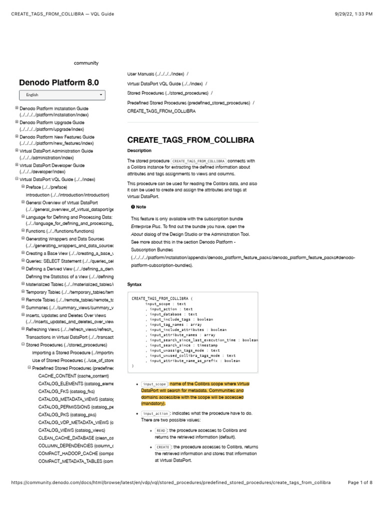 Create Tags From Collibra - VQL Guide | PDF | Tag (Metadata) | Databases