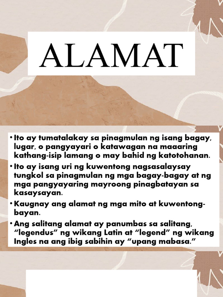 FILIPINO 9 - ALAMAT at PANG-ABAY | PDF