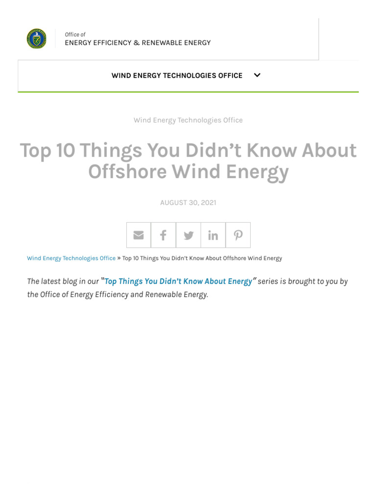 2022 - Top 10 Things You Didn’t Know About Offshore Wind Energy ...