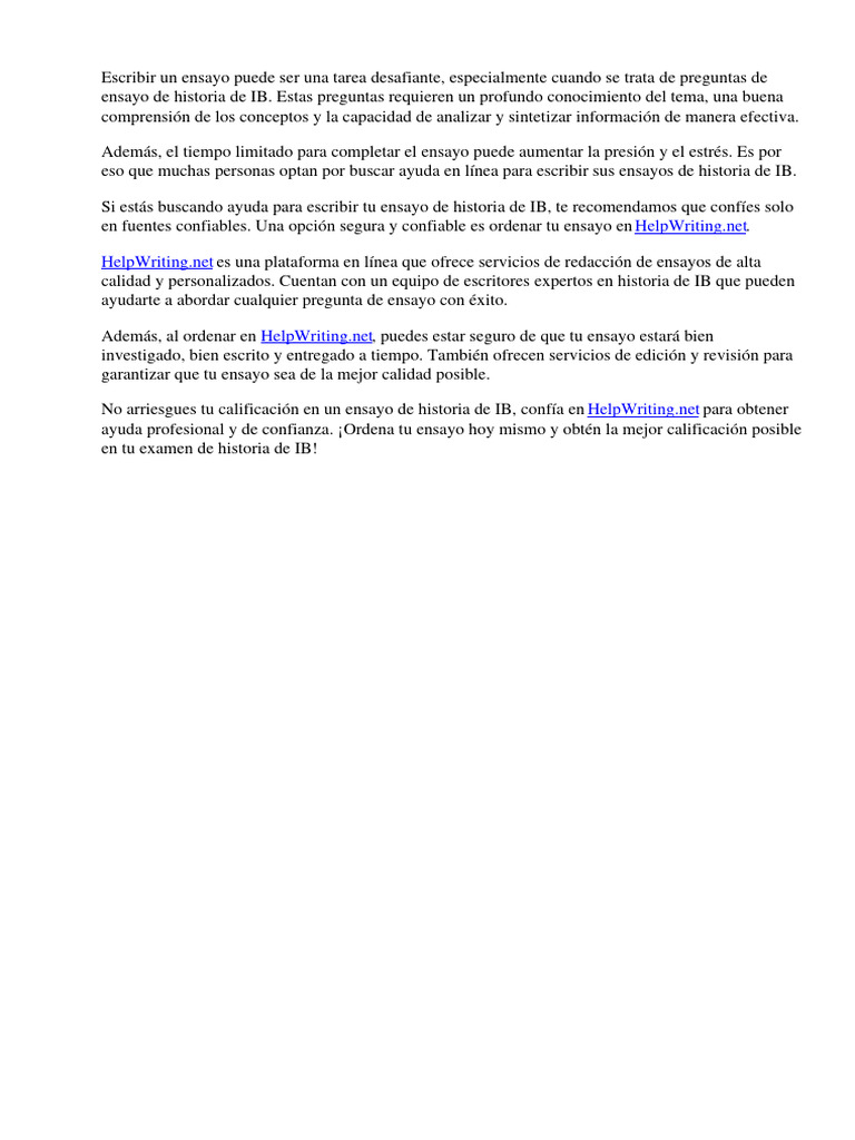 Preguntas de Ensayo de Historia de Ib | PDF | Ensayos