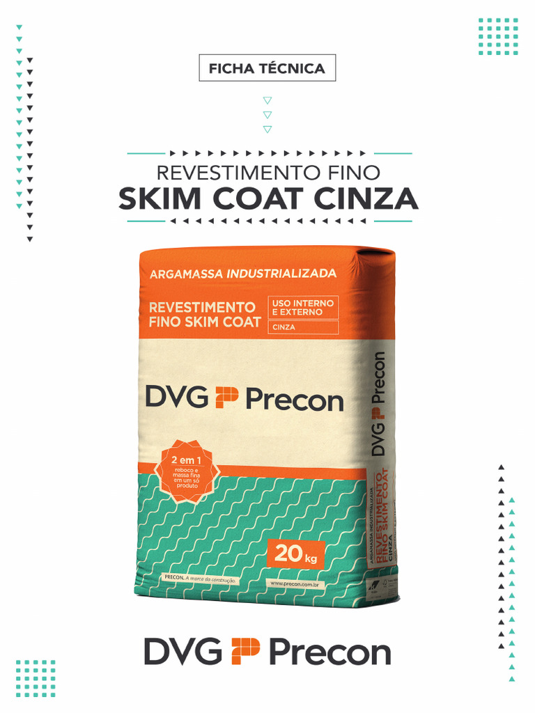 PRECON - Revestimento - Fino - Skim - Coat | PDF | Argamassa (alvenaria ...