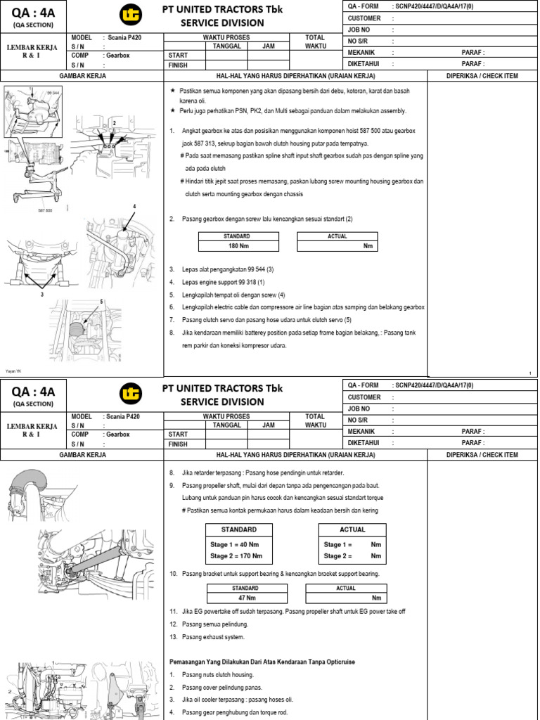 Qa4a SCN p420 Gearbox (4447) | PDF