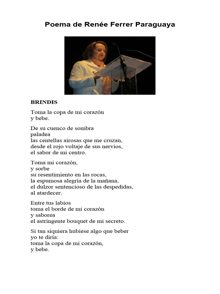 Poema de Renée Ferrer Paraguaya y Otros | PDF