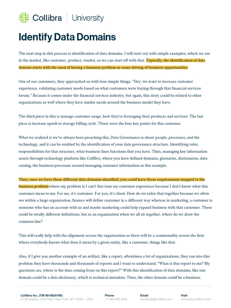 Identify Data Domains | PDF | Metadata | Customer