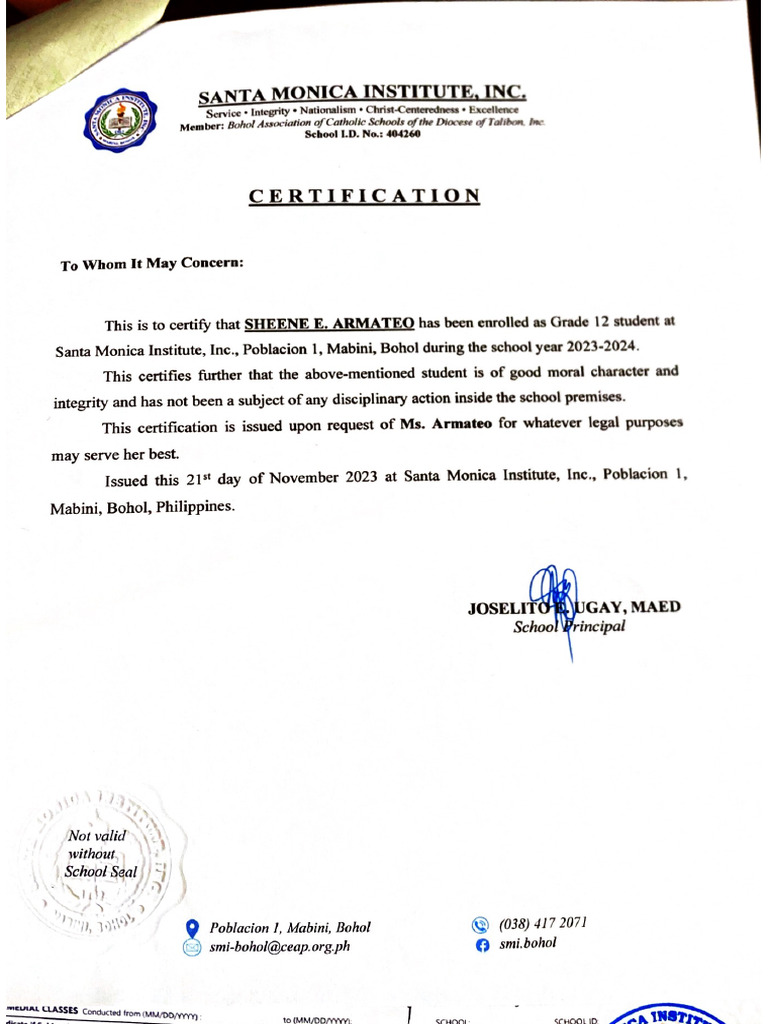 Sheene Form 136 | PDF