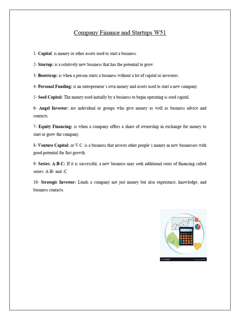 Campany Finance and Startups W51Concept | PDF | Career & Growth | Business