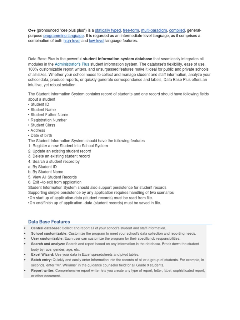 Statically Typed Free Form Multi Paradigm Compiled Programming Language High Level Low Level