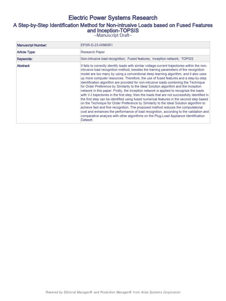 A Step-By-Step Identification Method For Non-Intrusive Loads Based On ... A Step-By-Step Identification Method For Non-Intrusive Loads Based On ...