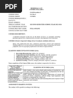 Civil Procedure I Syllabus 2024 | PDF | Jurisdiction | Appellate Court