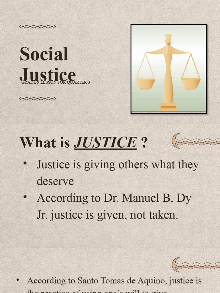 ESP 9 - Social Justice | PDF | Justice | Crime & Violence