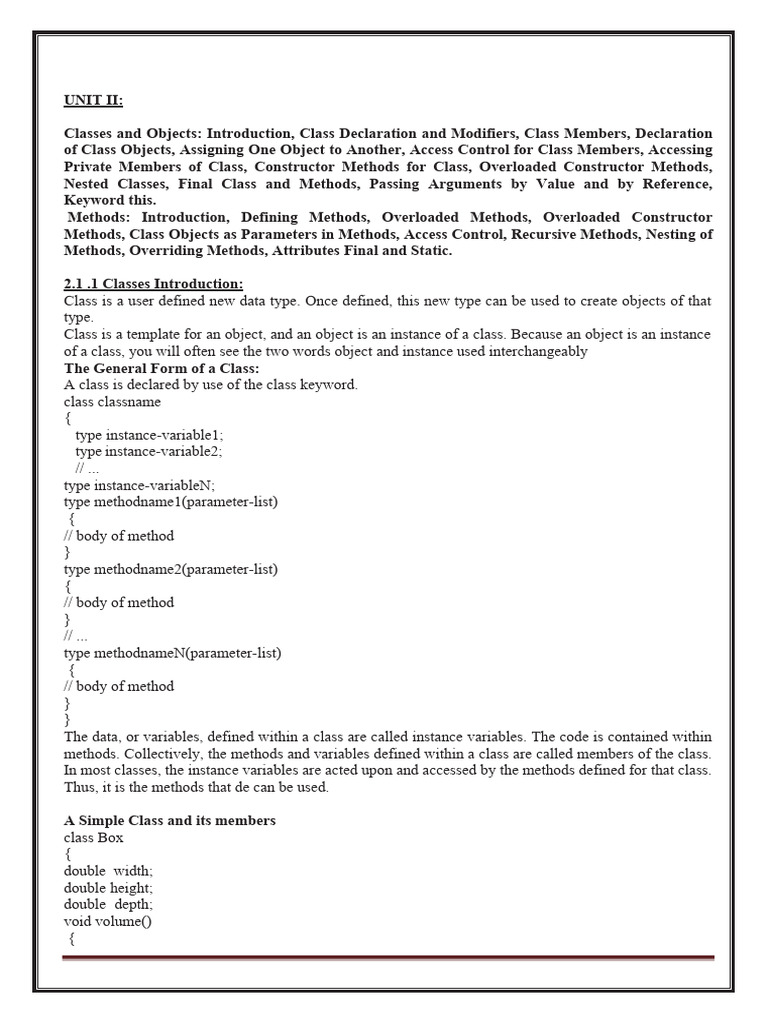 r20 Unit 2 Final | PDF | Class (Computer Programming) | Method (Computer Programming)