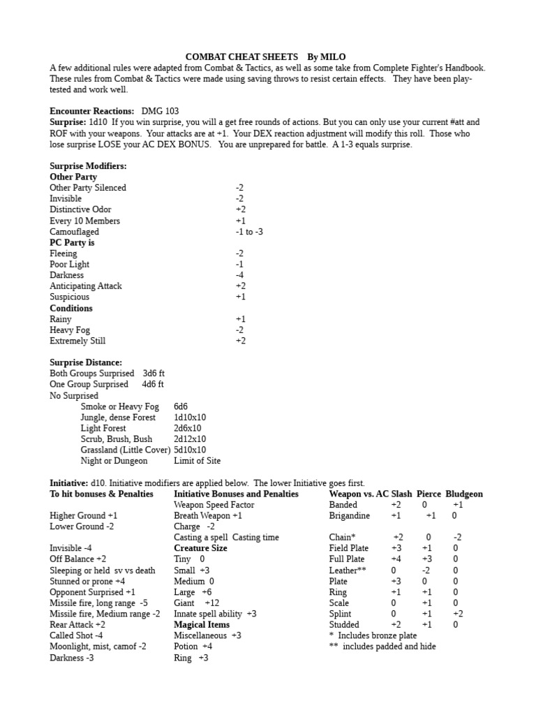 2e Combat Rules | PDF | Archery | Bow And Arrow