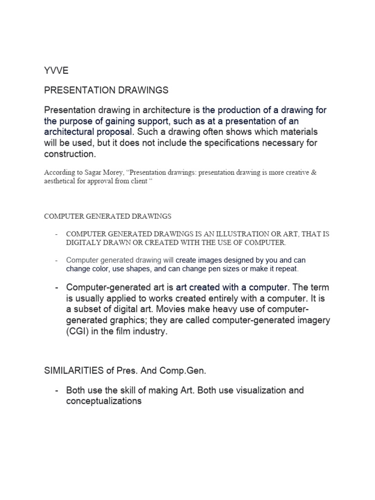 Computer Generated Presenration in Architecture | PDF | Computer ...