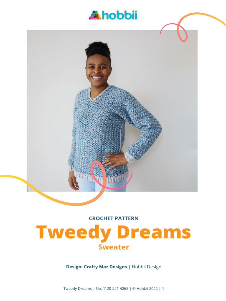 Tweedy Dreams Sweater Pattern | PDF | Crochet | Knitting
