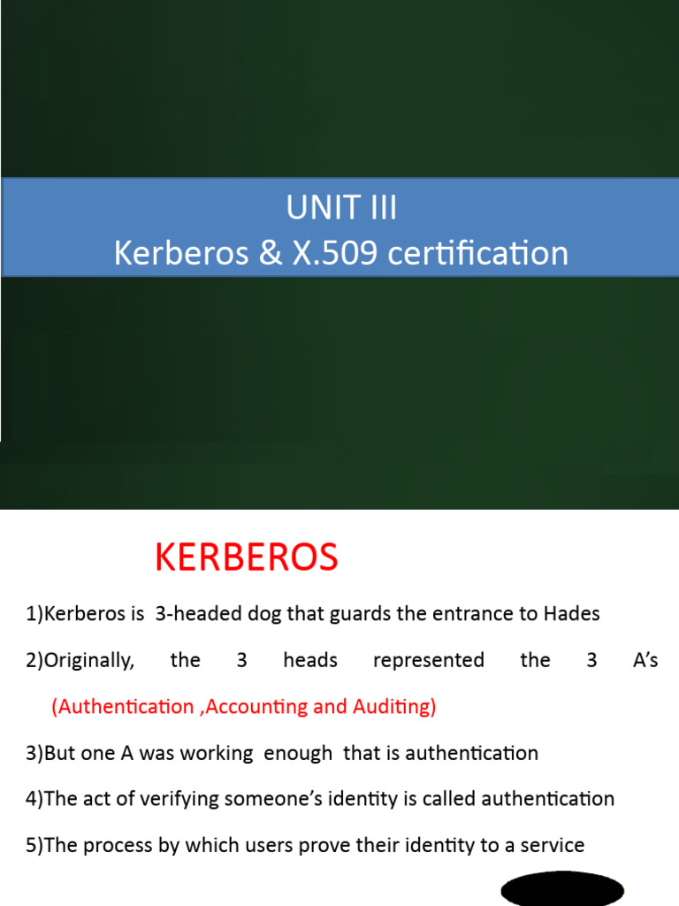 Final Kerberos & X.509 | PDF | Public Key Certificate | Public Key Cryptography