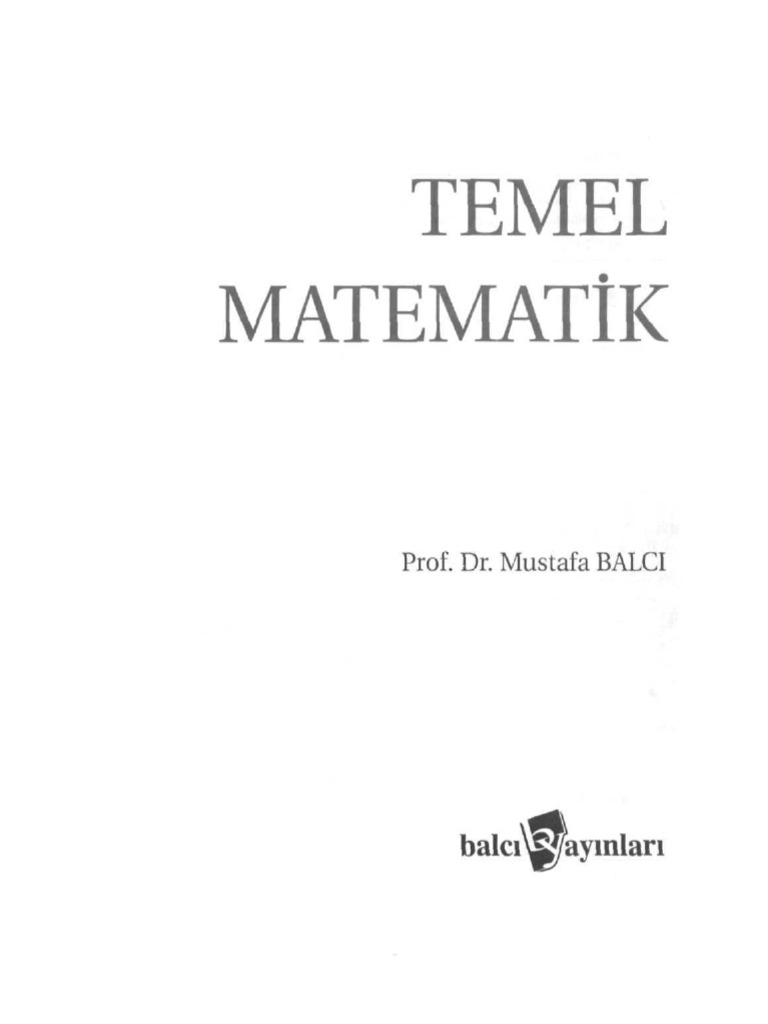 Temel Matematik | PDF
