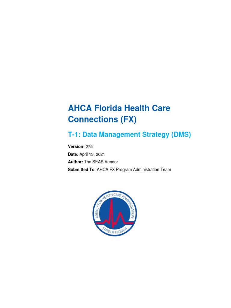 Florida Health Care Data Management Strategy | PDF | Metadata ...