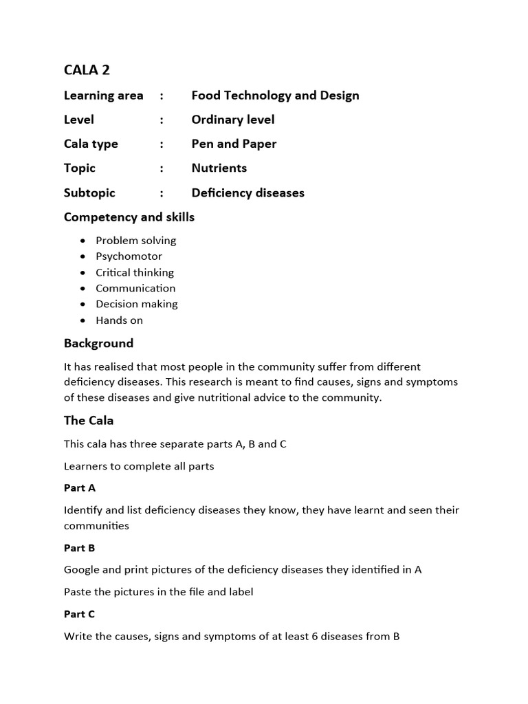 Cala 2 | PDF | Malnutrition | Learning