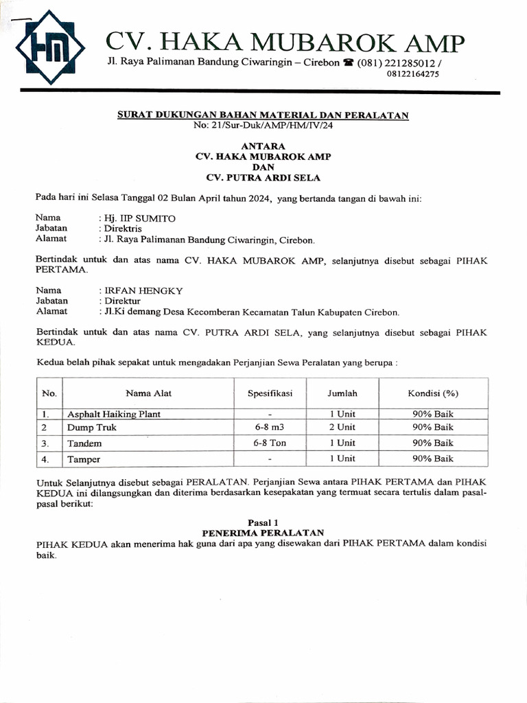 Surduk CV Putra Ardi Sela | PDF | Hukum
