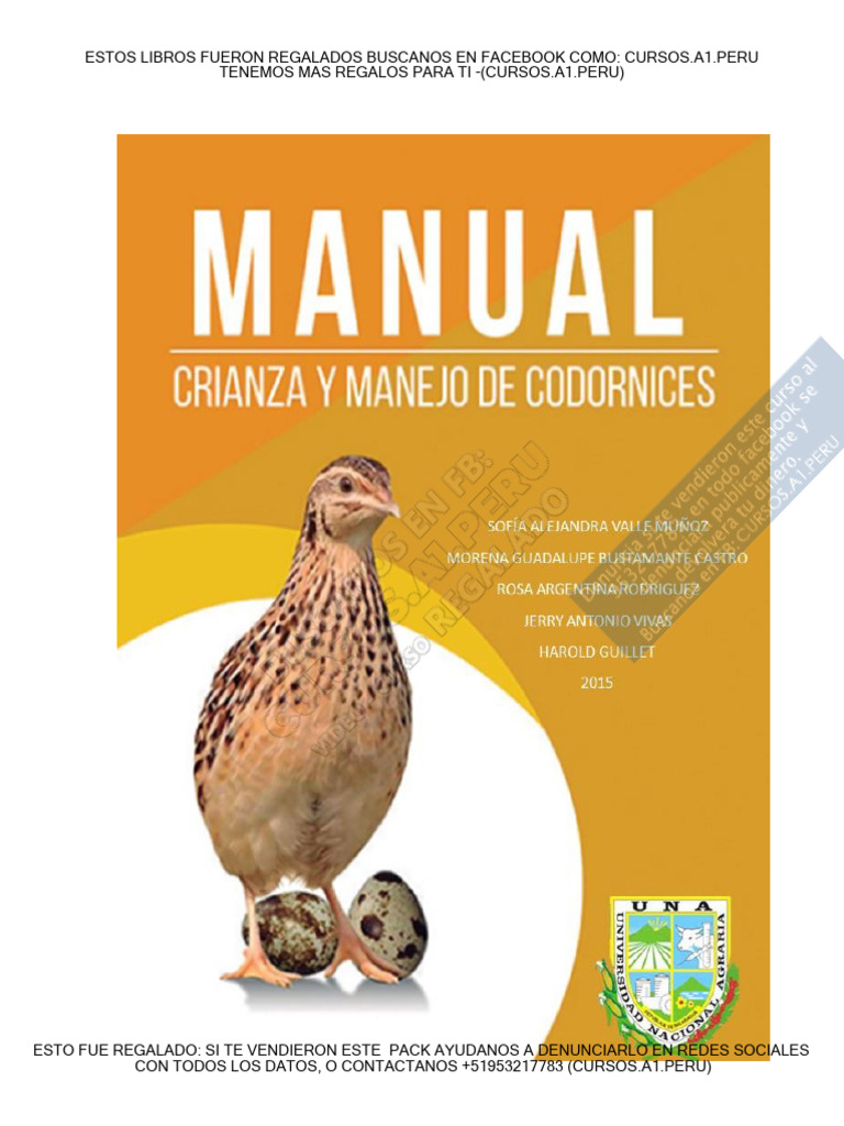 Crianza y Manejo Godorniz | PDF | Ala | Aves Crianza y Manejo Godorniz | PDF | Ala | Aves
