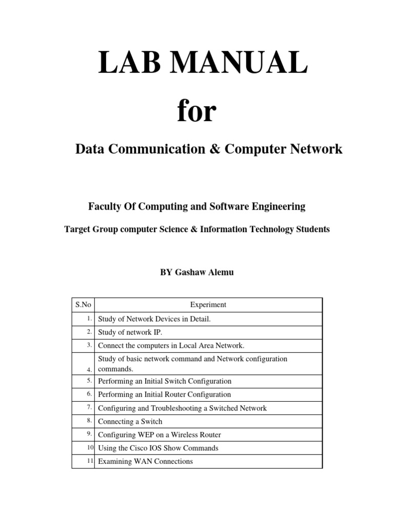 Data Communication & Computer Network-lab-Manual | PDF | Computer ... Data Communication & Computer Network-lab-Manual | PDF | Computer ...